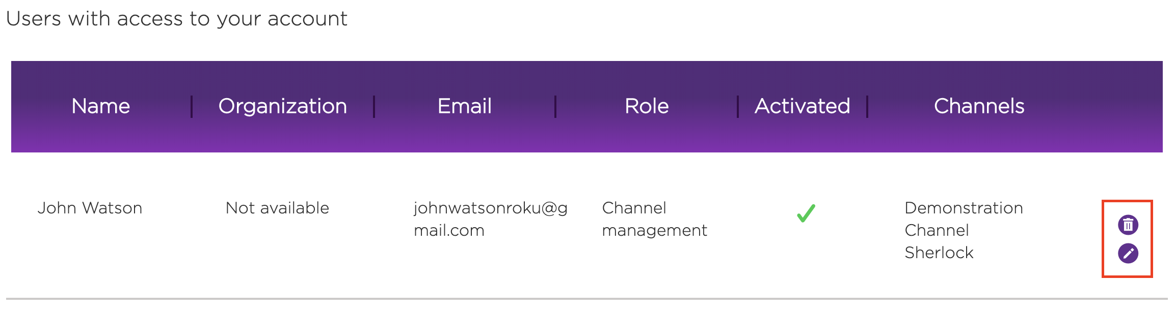 User access management in the Developer Dashboard | Roku Developer