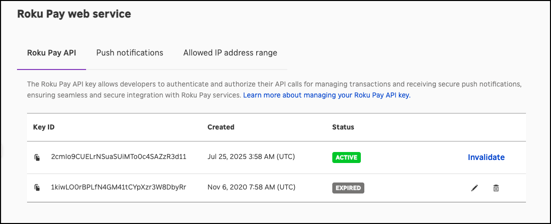Setting up Roku Pay web services | Roku Developer