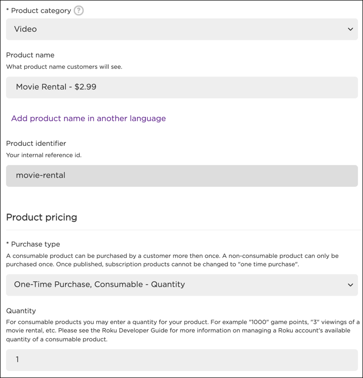 Creating TVOD apps | Roku Developer
