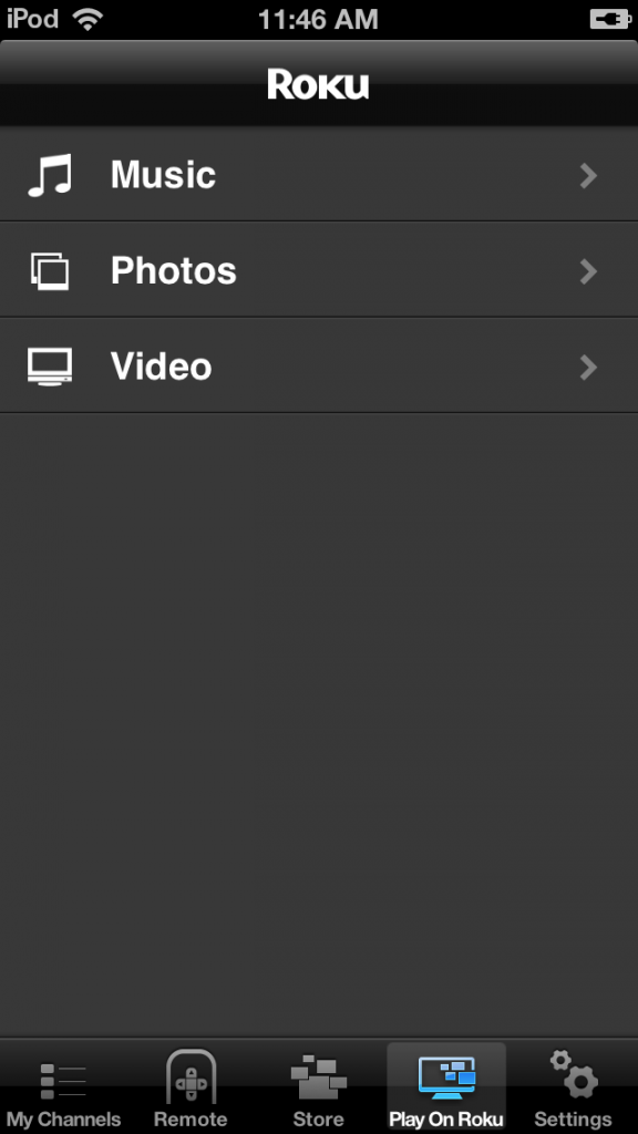 Roku iOS app adds support for video streaming