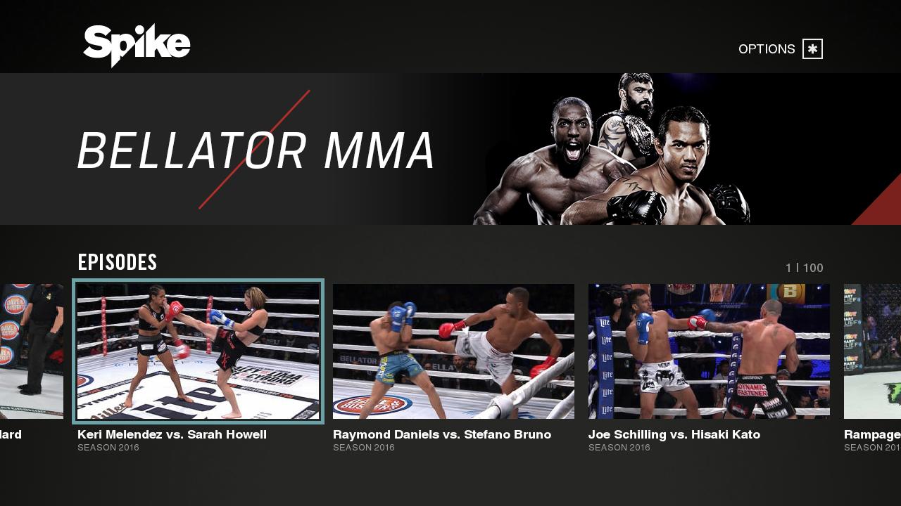 Spike now available on the Roku platform