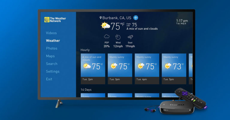 Where to watch free weather channels on Roku