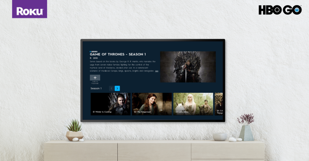 ¡HBO GO ya está disponible en Roku!