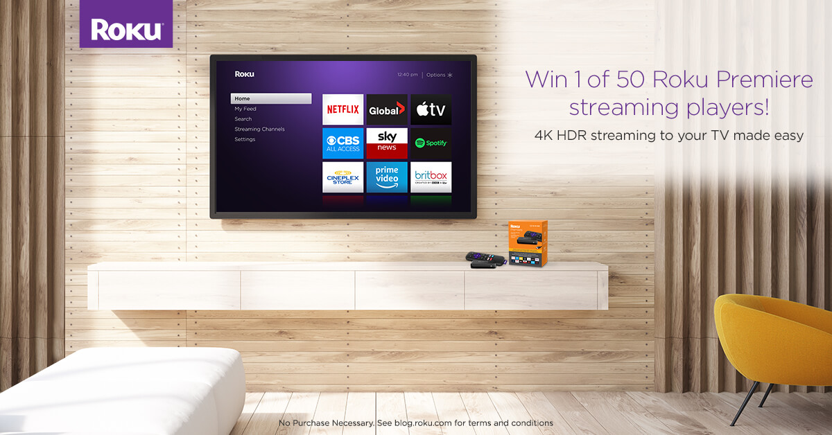 Win 1 of 50 Roku Premiere streaming players!
