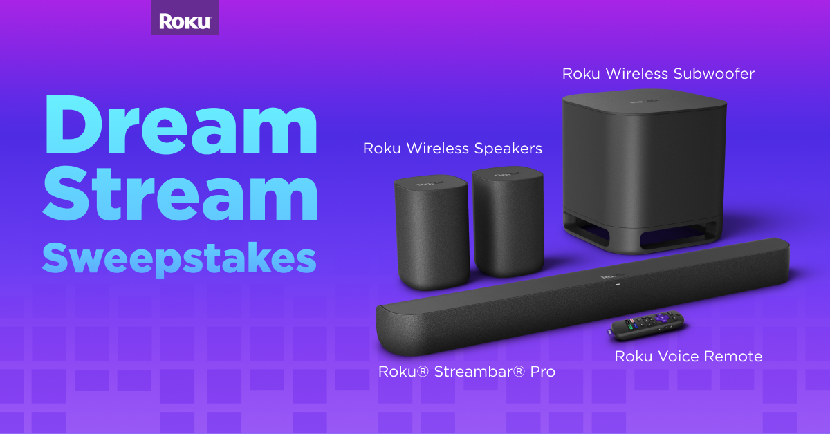 Enter for a chance to win a Roku® Streambar® Pro surround sound setup ...