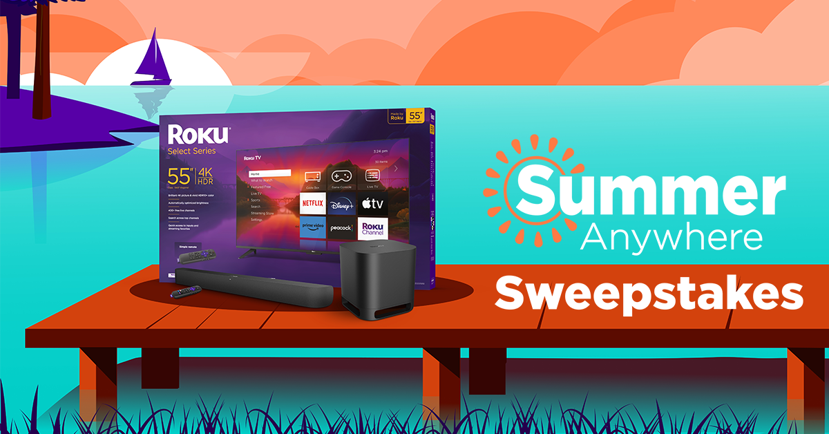 Enter for a chance to win a Roku Select Series TV and more!