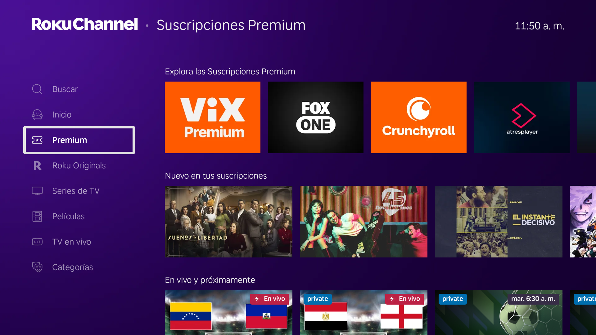 Roku lanza Suscripciones Premium en México