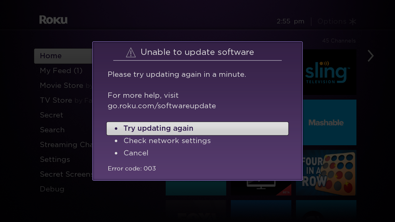 What Should I Do If My Roku Device Is Unable To Update Software
