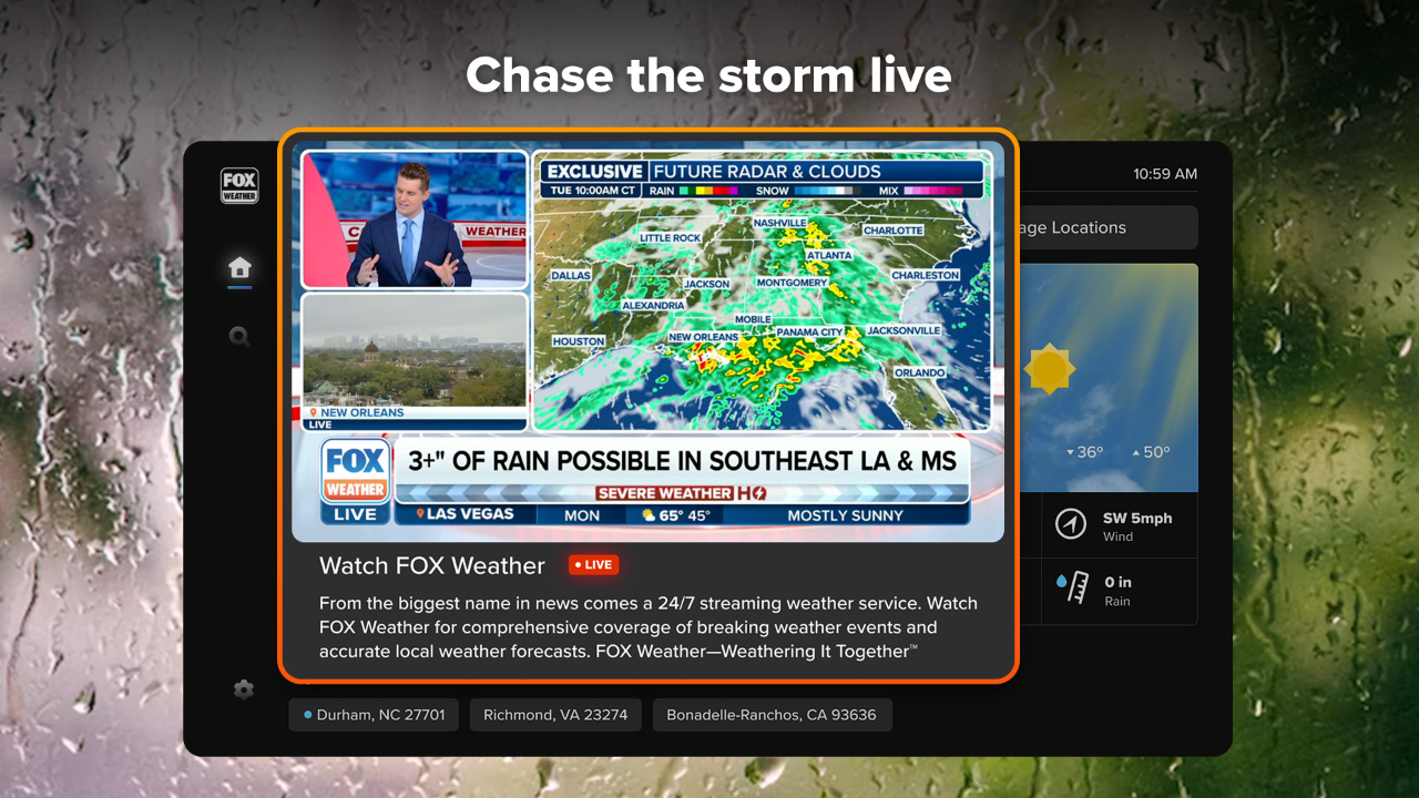 FOX Weather: Daily Forecasts & Live Stream News | TV App | Roku Channel ...