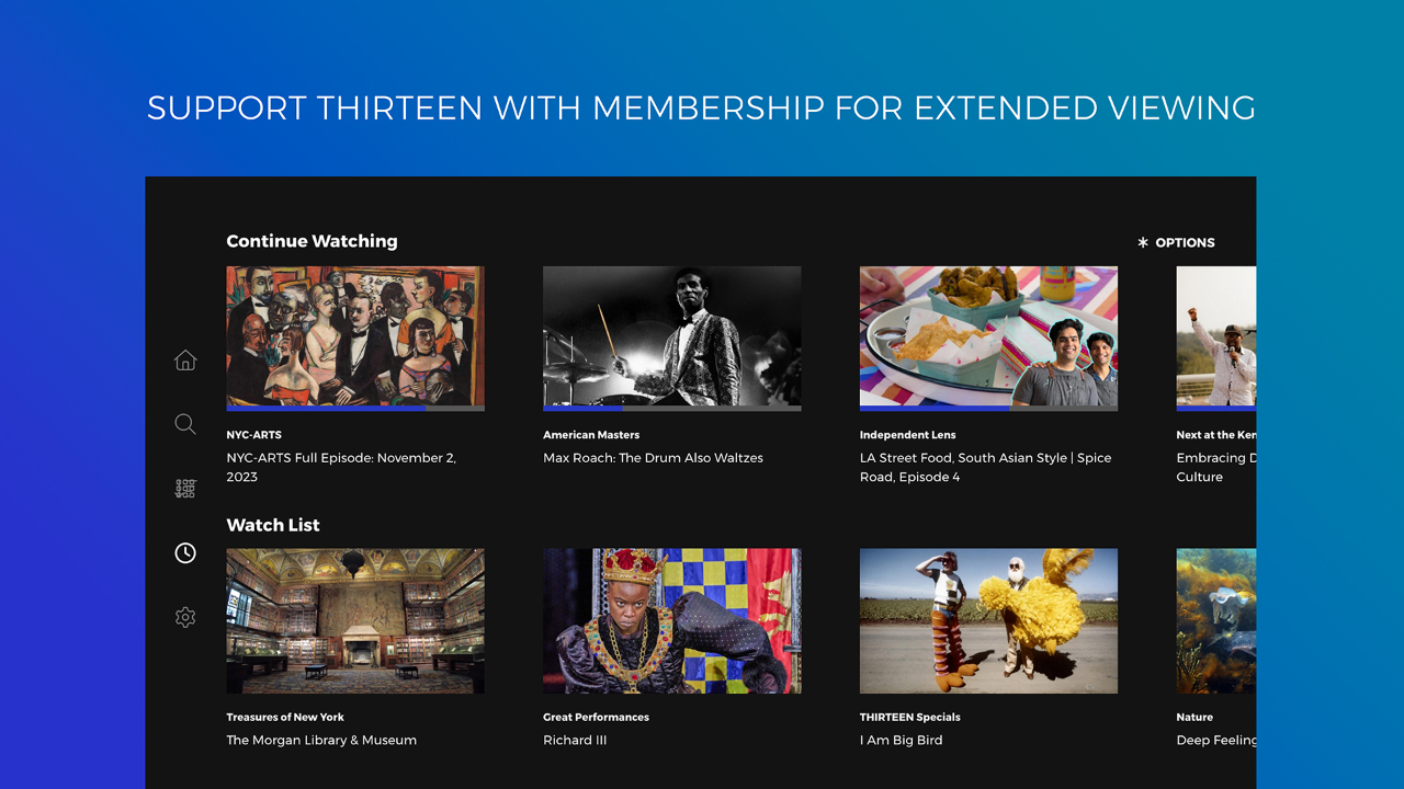 THIRTEEN explore | TV App | Roku Channel Store | Roku