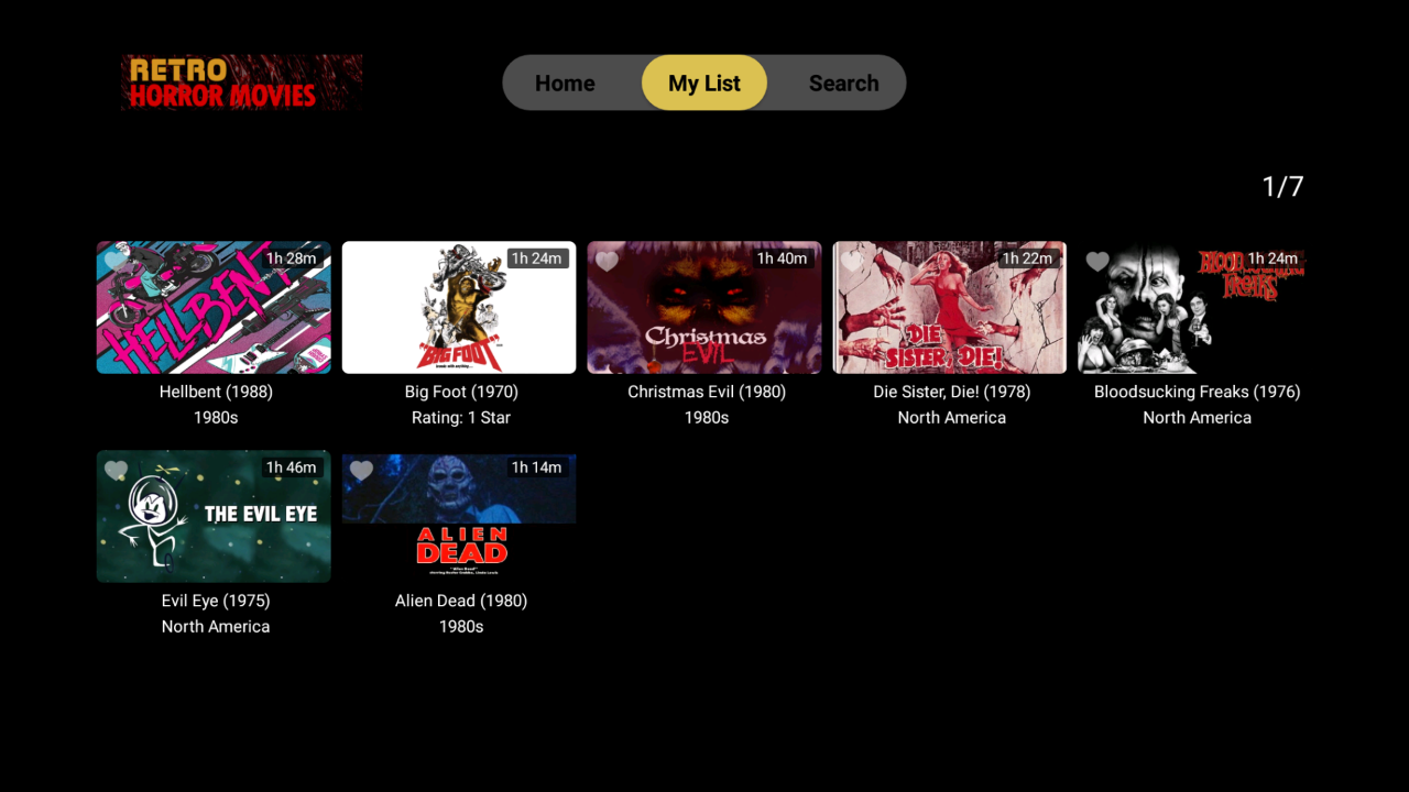 Retro Horror Movies | TV App | Roku Channel Store | Roku