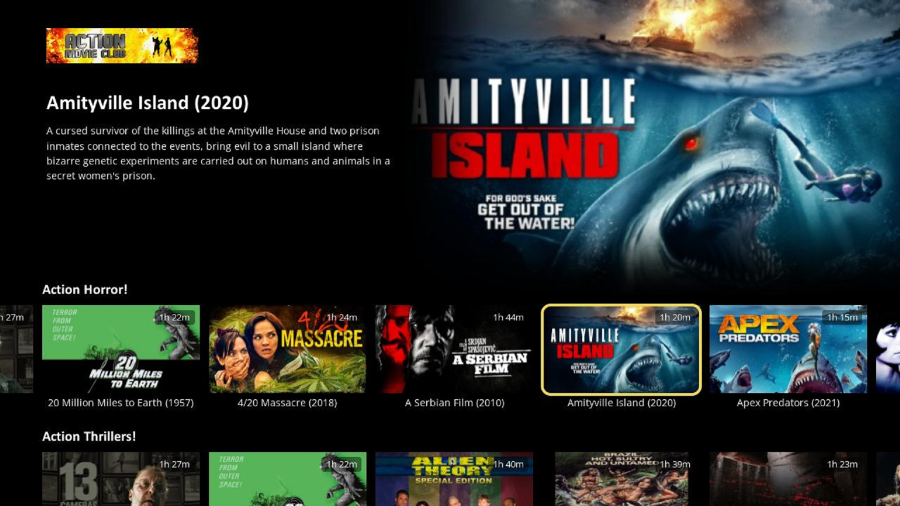 Action Movie Club | TV App | Roku Channel Store | Roku