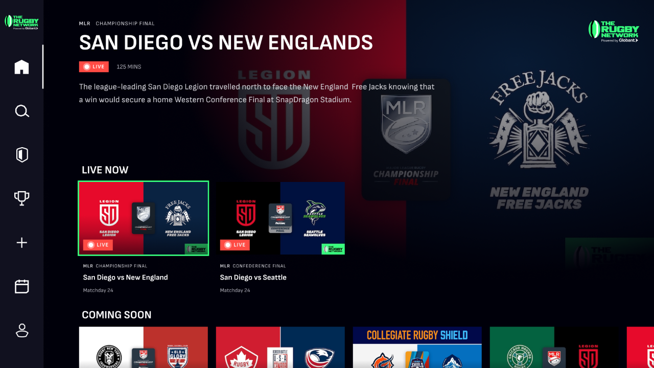 The Rugby Network | TV App | Roku Channel Store | Roku