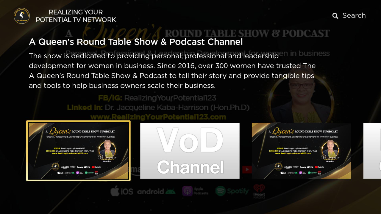 Realizing Your Potential TV | Roku Channel Store | Roku