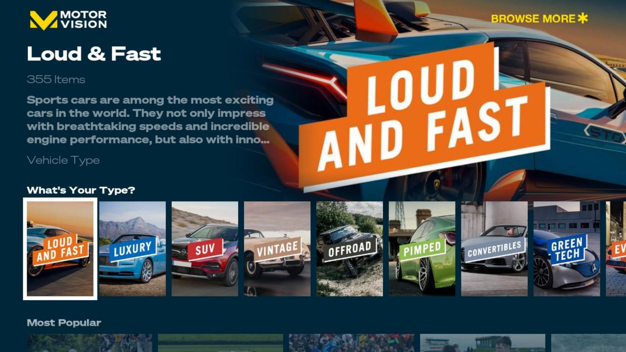 Motorvision | TV App | Roku Channel Store | Roku