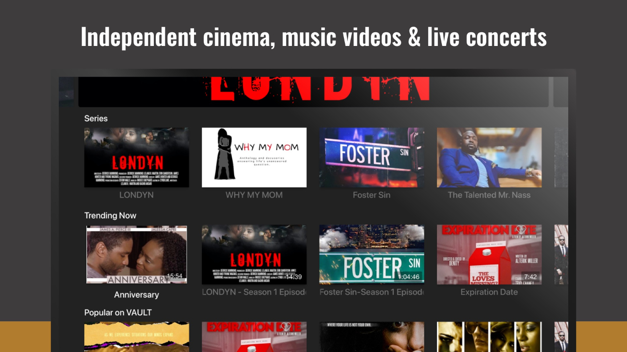 Vault | TV App | Roku Channel Store | Roku