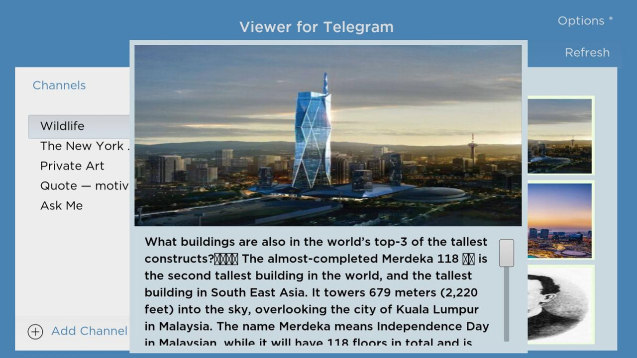 Viewer for Telegram | TV App | Roku Channel Store | Roku