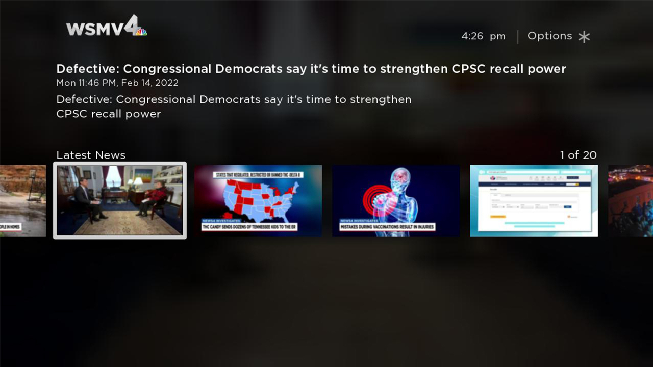 WSMV 4 | TV App | Roku Channel Store | Roku