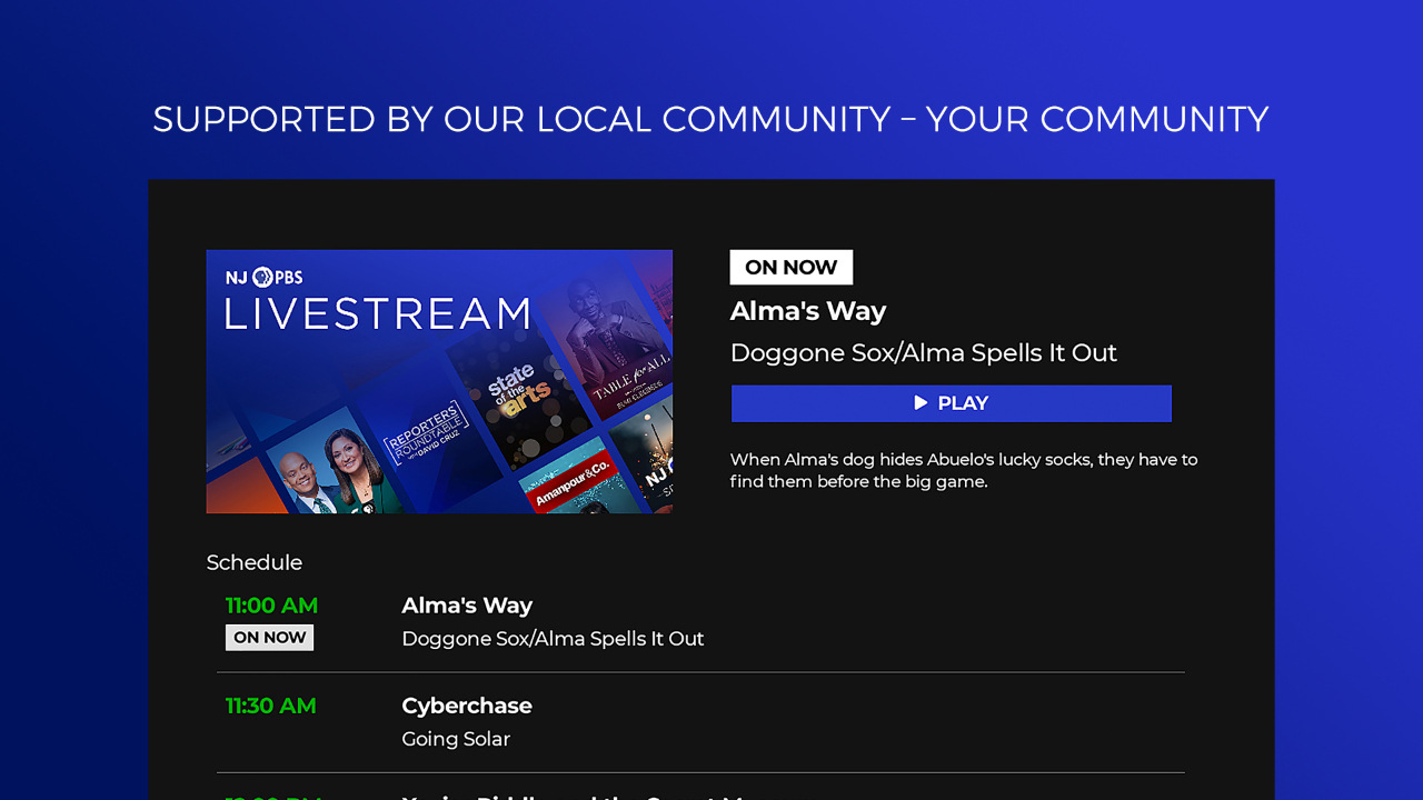 NJ PBS | TV App | Roku Channel Store | Roku