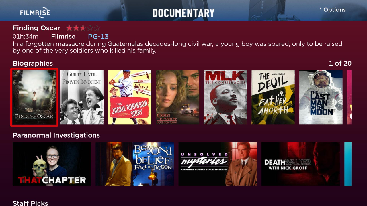 FilmRise Documentary | TV App | Roku Channel Store | Roku