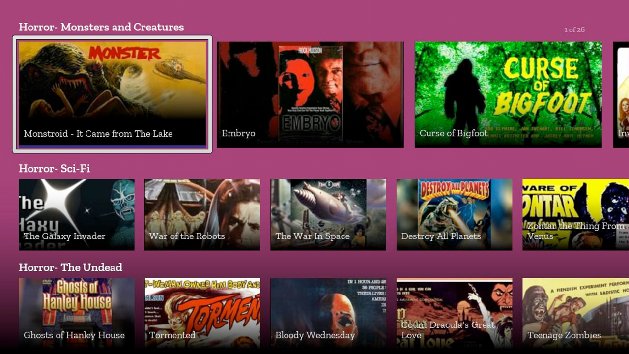 Free Sci-Fi and Horror Channel | TV App | Roku Channel Store | Roku