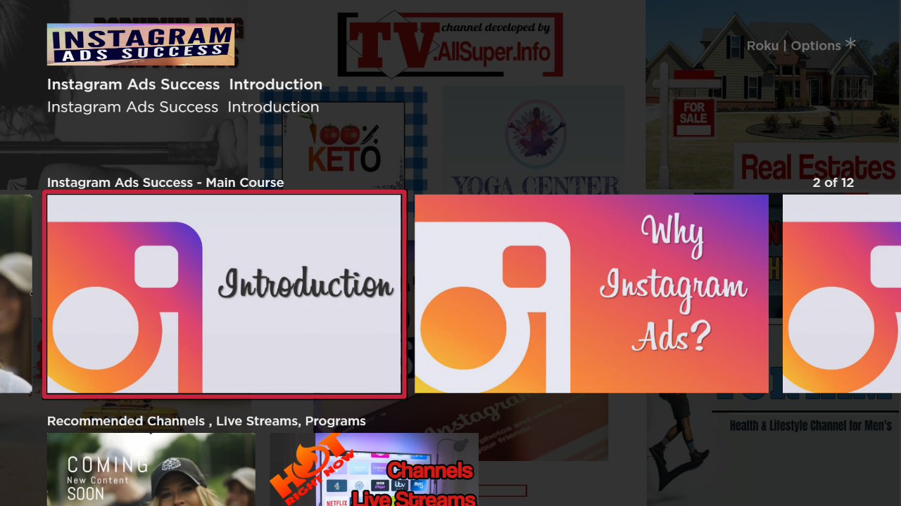 Instagram Ads Success Today | Roku Channel Store | Roku