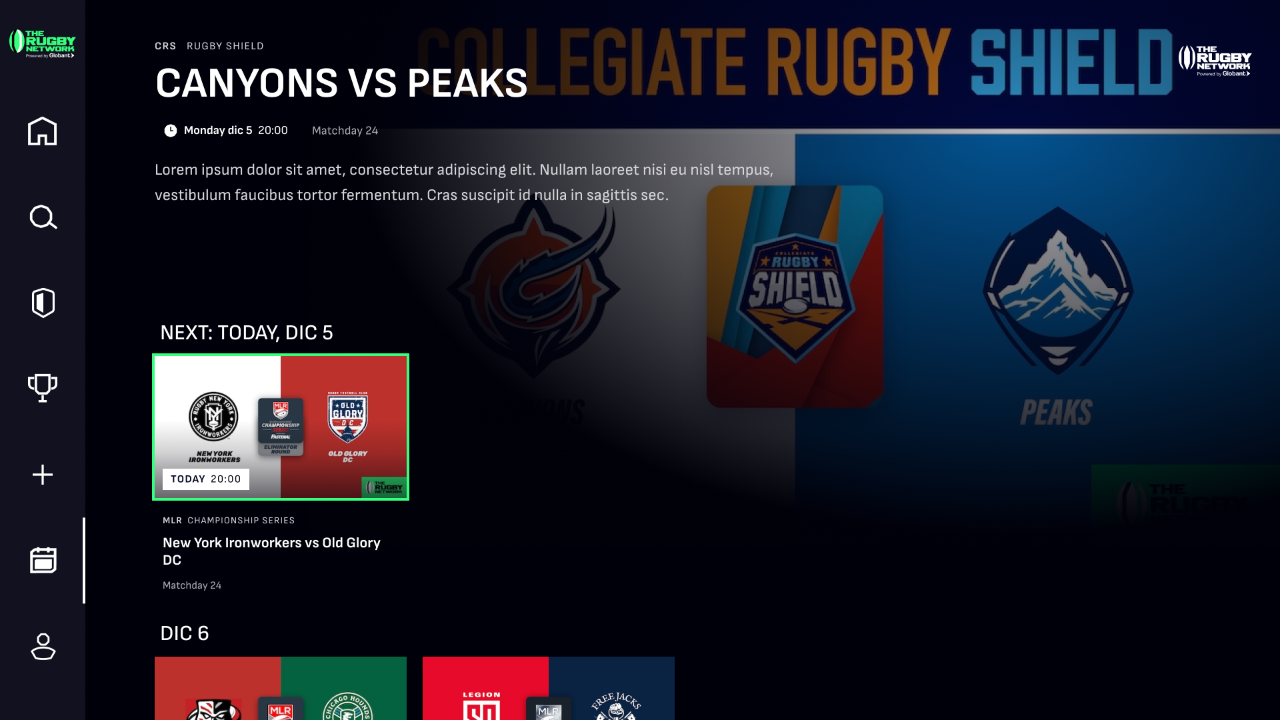 The Rugby Network | TV App | Roku Channel Store | Roku