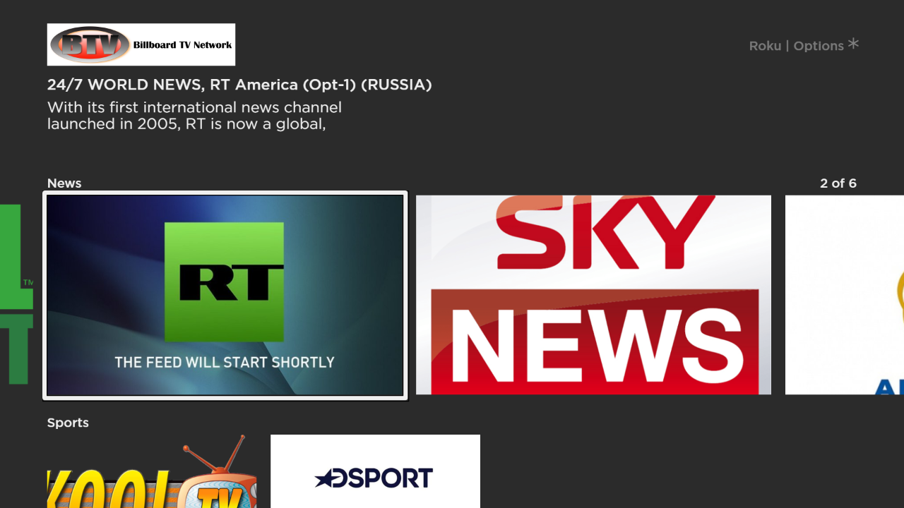 The Billboard TV network | TV App | Roku Channel Store | Roku