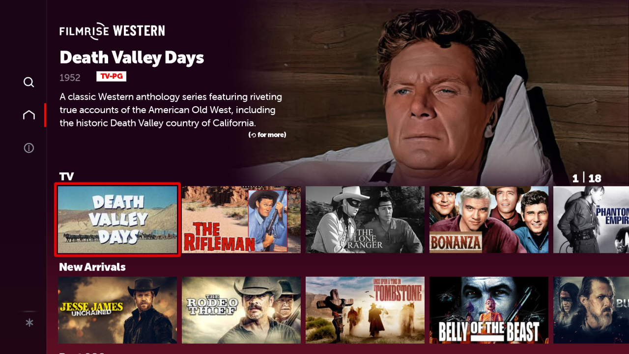 FilmRise Western | TV App | Roku Channel Store | Roku
