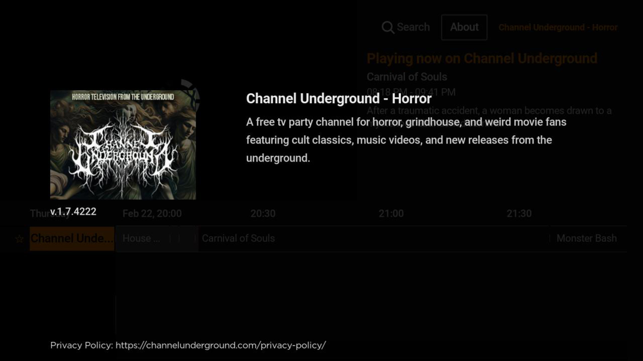 Channel Underground | Horror | TV App | Roku Channel Store | Roku