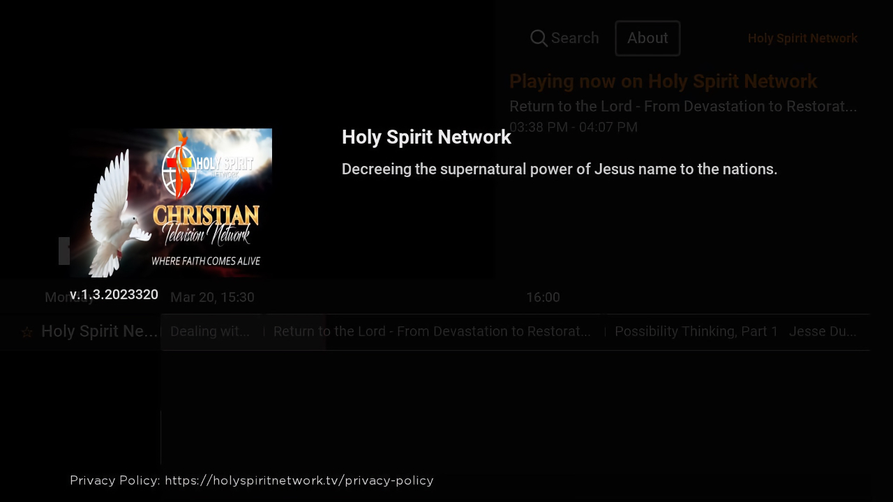 Holy Spirit Network | TV App | Roku Channel Store | Roku
