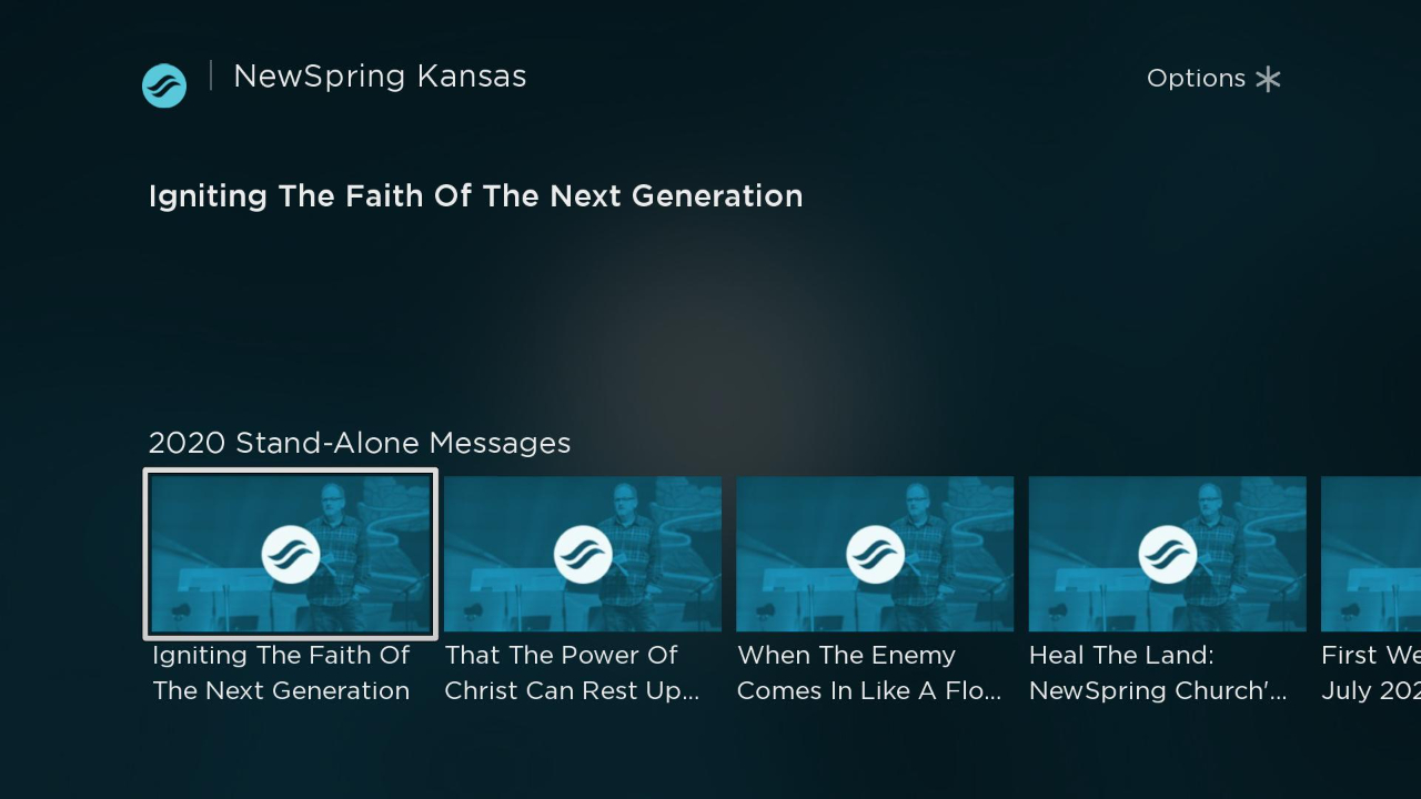 NewSpring Kansas | TV App | Roku Channel Store | Roku