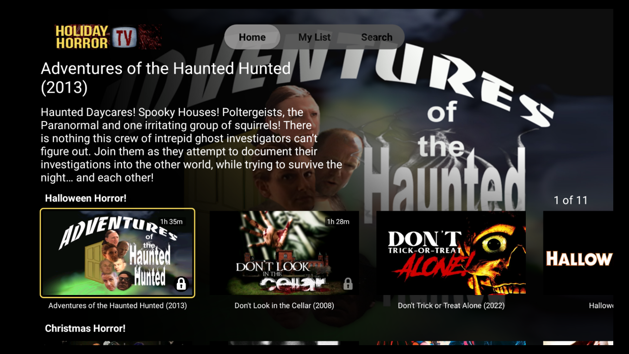 Holiday Horror TV | TV App | Roku Channel Store | Roku