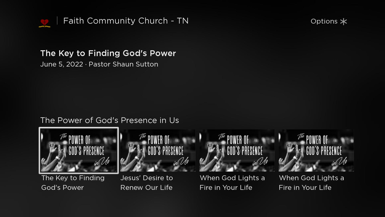 Faith Community Church - TN | TV App | Roku Channel Store | Roku
