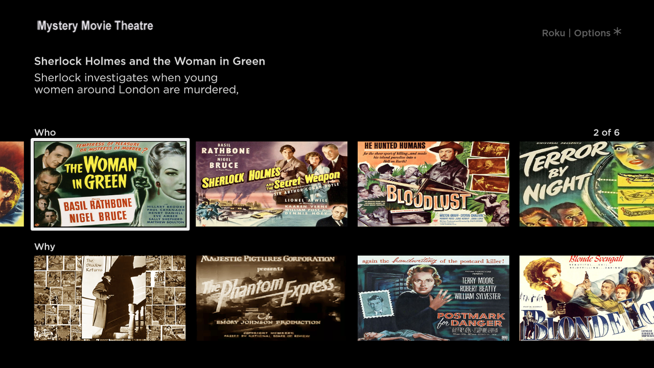 Mystery Movie Theatre | TV App | Roku Channel Store | Roku