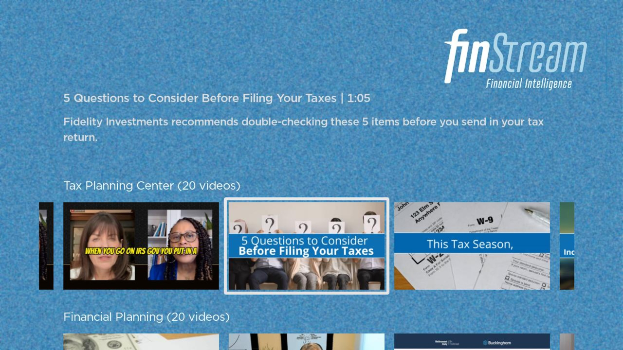 FinStream | TV App | Roku Channel Store | Roku