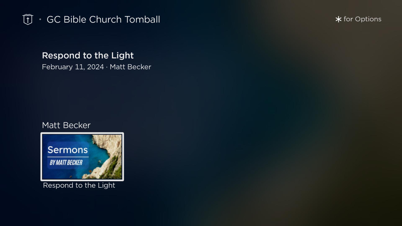 GC Bible Church Tomball | TV App | Roku Channel Store | Roku