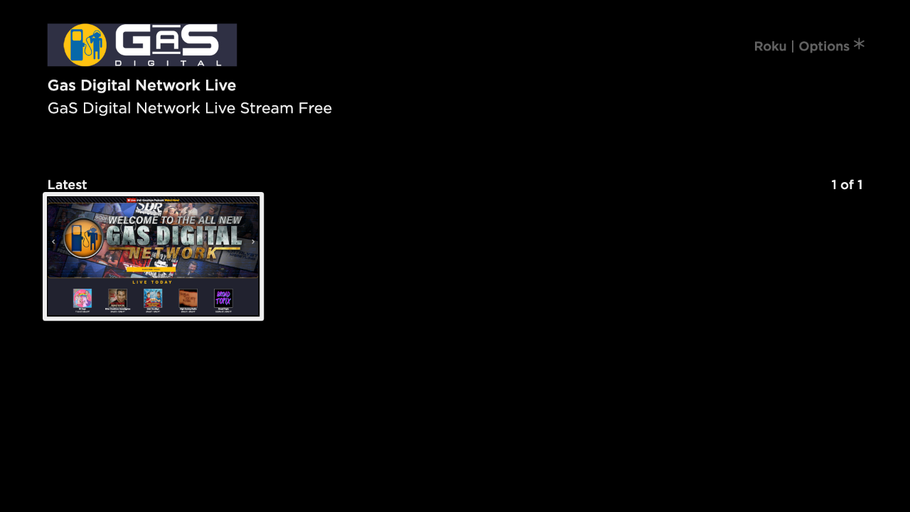 GaS Digital Network Live | TV App | Roku Channel Store | Roku