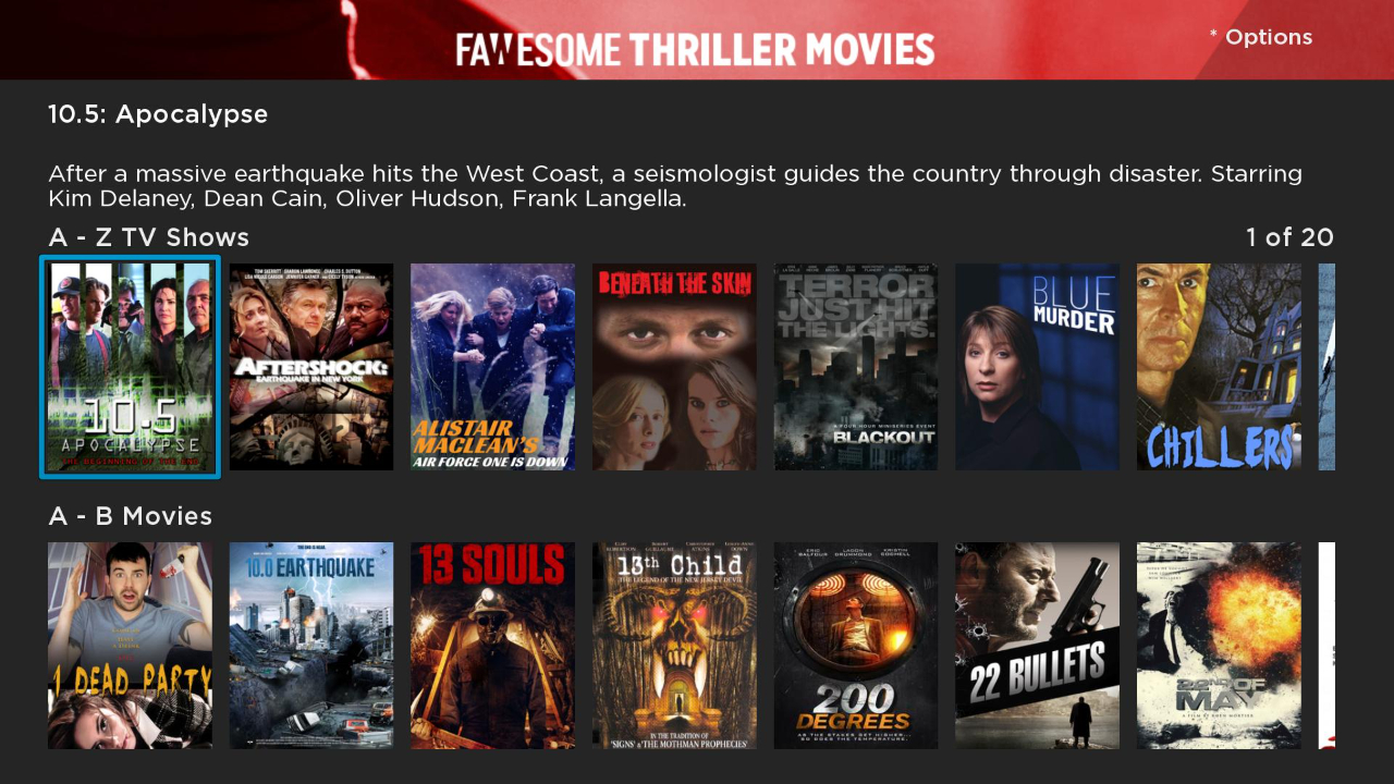 Thriller Movies & TV by Fawesome | TV App | Roku Channel Store | Roku