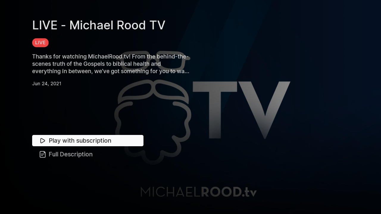 Michael Rood TV | TV App | Roku Channel Store | Roku