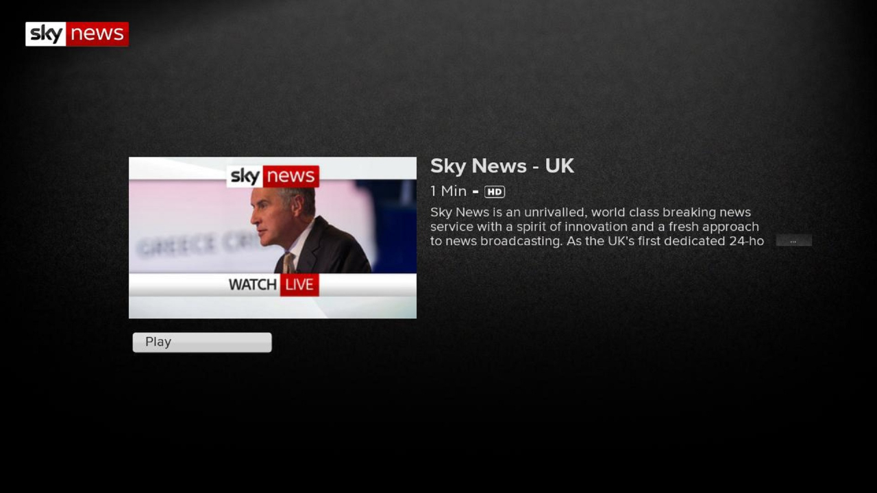 Sky News | TV App | Roku Channel Store | Roku
