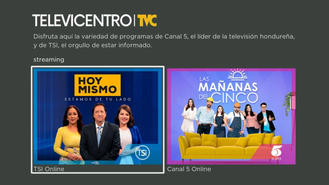 Televicentro | Tienda de canales Roku | Roku