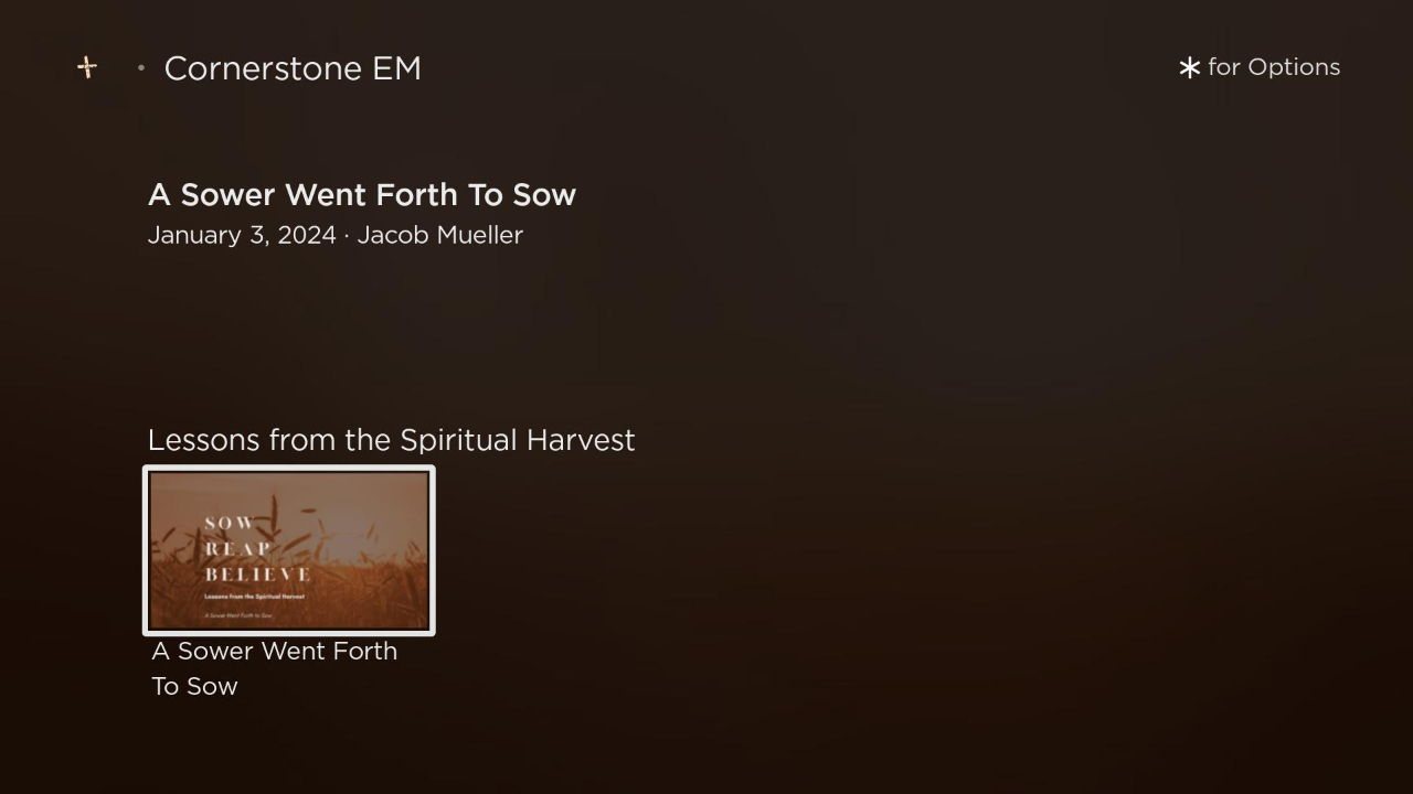 Cornerstone EM | TV App | Roku Channel Store | Roku