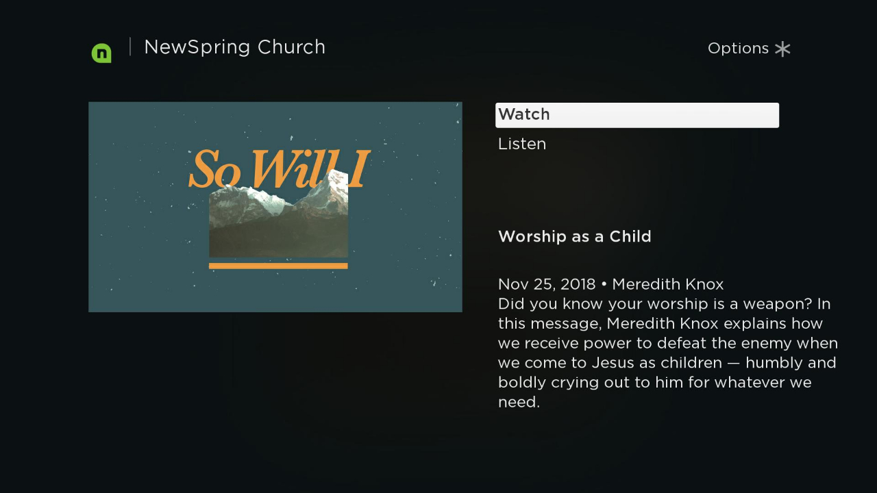NewSpring Church | TV App | Roku Channel Store | Roku