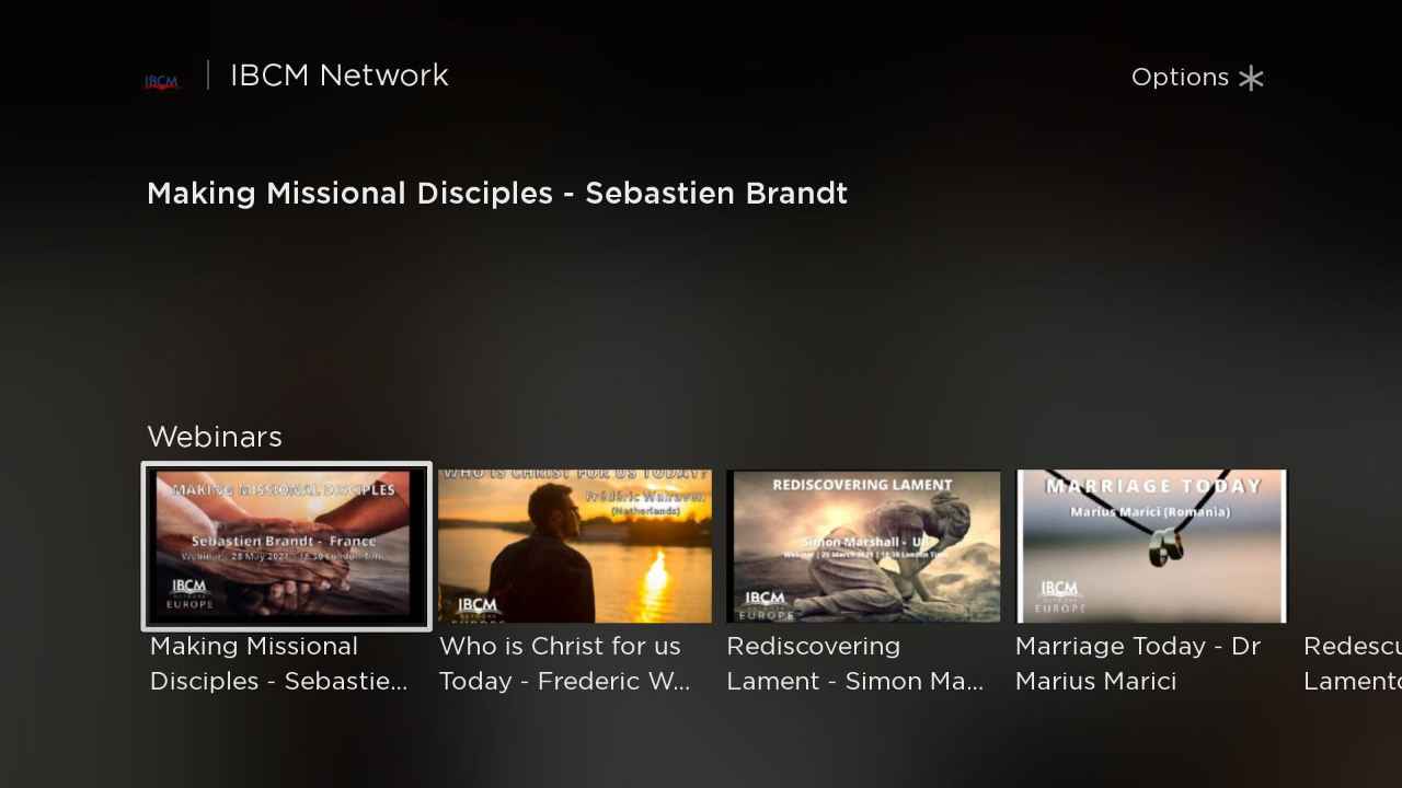 IBCM Network | TV App | Roku Channel Store | Roku