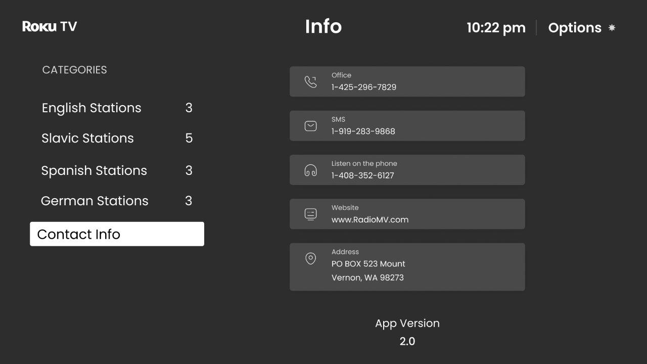 RadioMv | TV App | Roku Channel Store | Roku