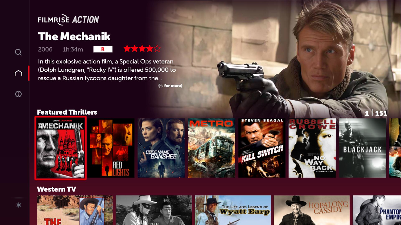 FilmRise Action | TV App | Roku Channel Store | Roku