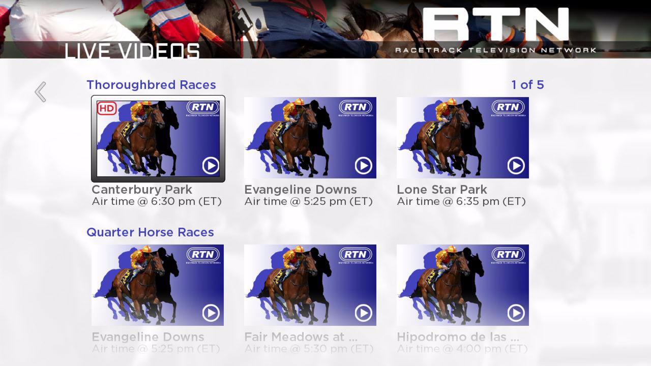 RTN Horse Racing | TV App | Roku Channel Store | Roku
