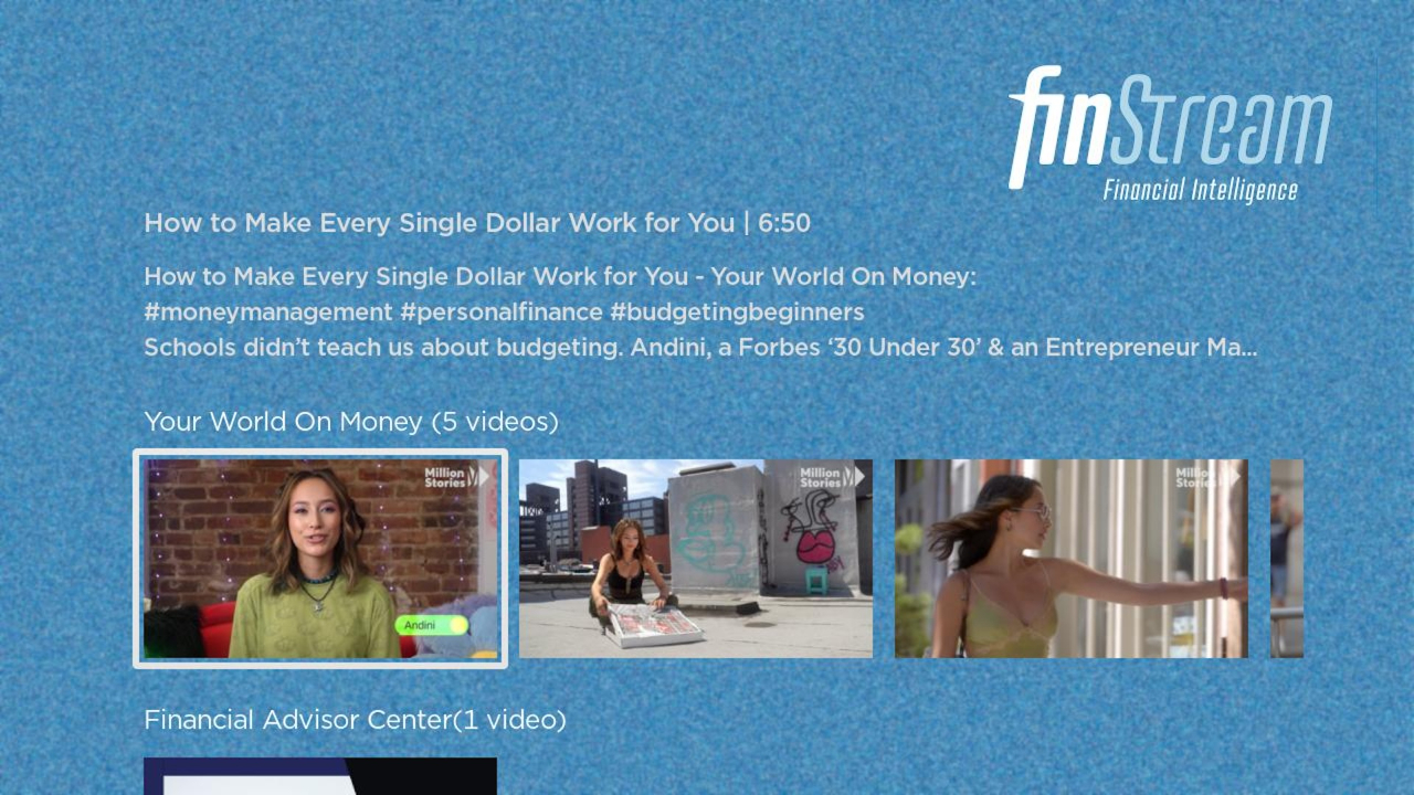 FinStream | TV App | Roku Channel Store | Roku