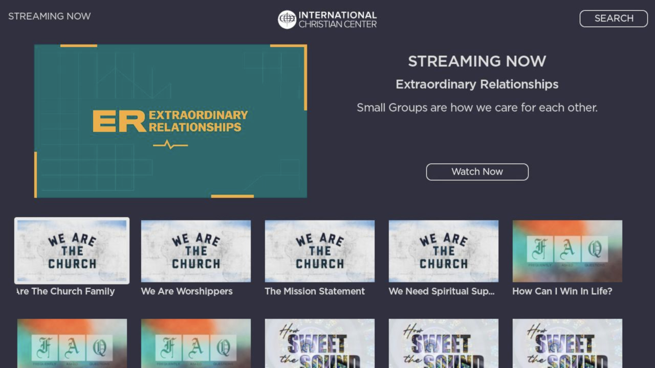International Christian Center | TV App | Roku Channel Store | Roku